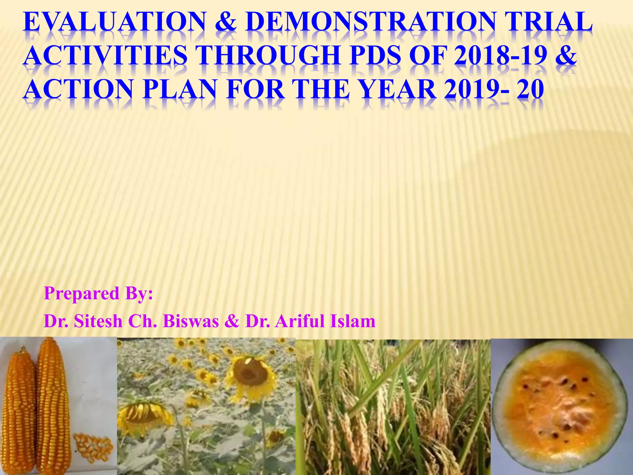 Evaluation & Demonstration Trial Activities Through Product Development ...