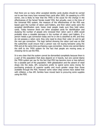 The PDS System in Kerala:A Review | PDF