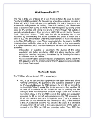 The PDS System in Kerala:A Review | PDF