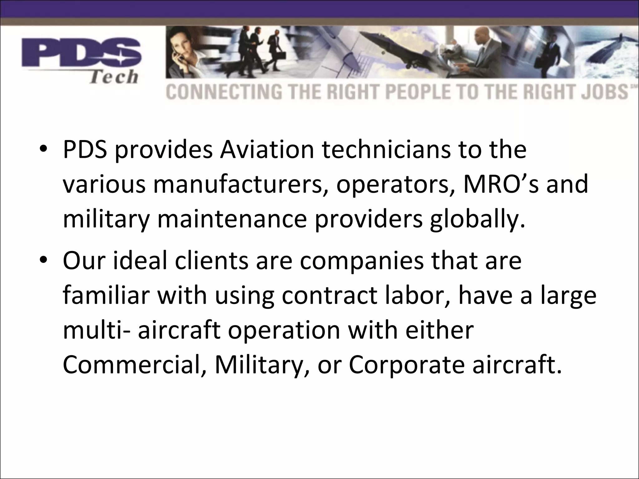 PDS Tech Inc. Aviation Services | PPT