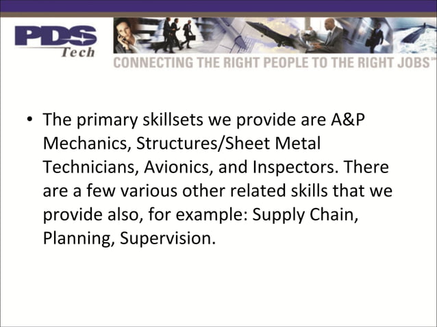 PDS Tech Inc. Aviation Services | PPT | Free Download
