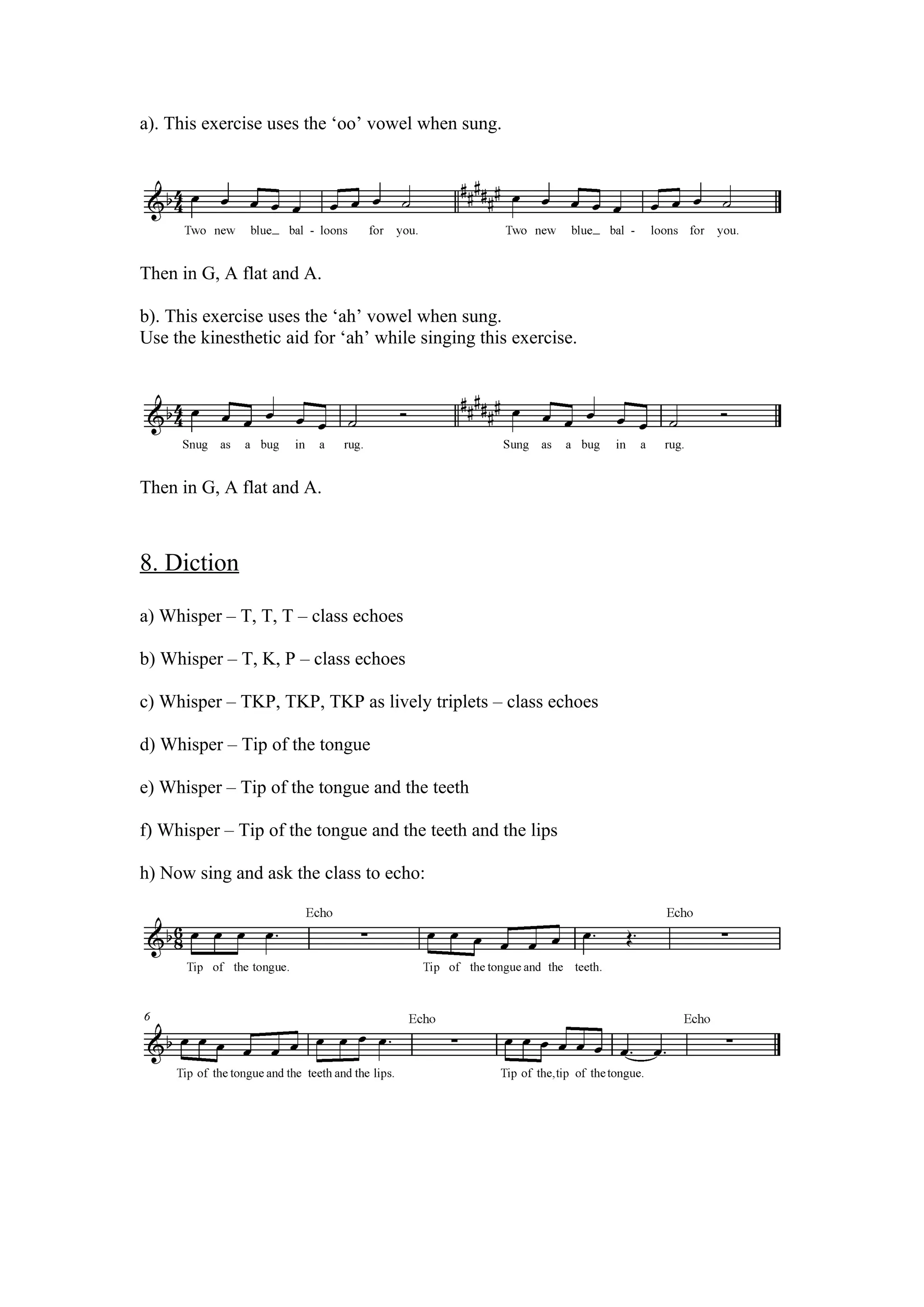 Pdst – warm ups for young singers 2 revised | PDF