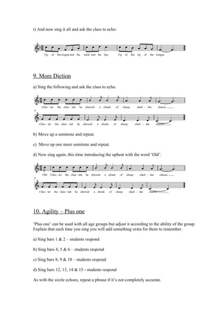 Pdst – warm ups for young singers 2 revised | PDF