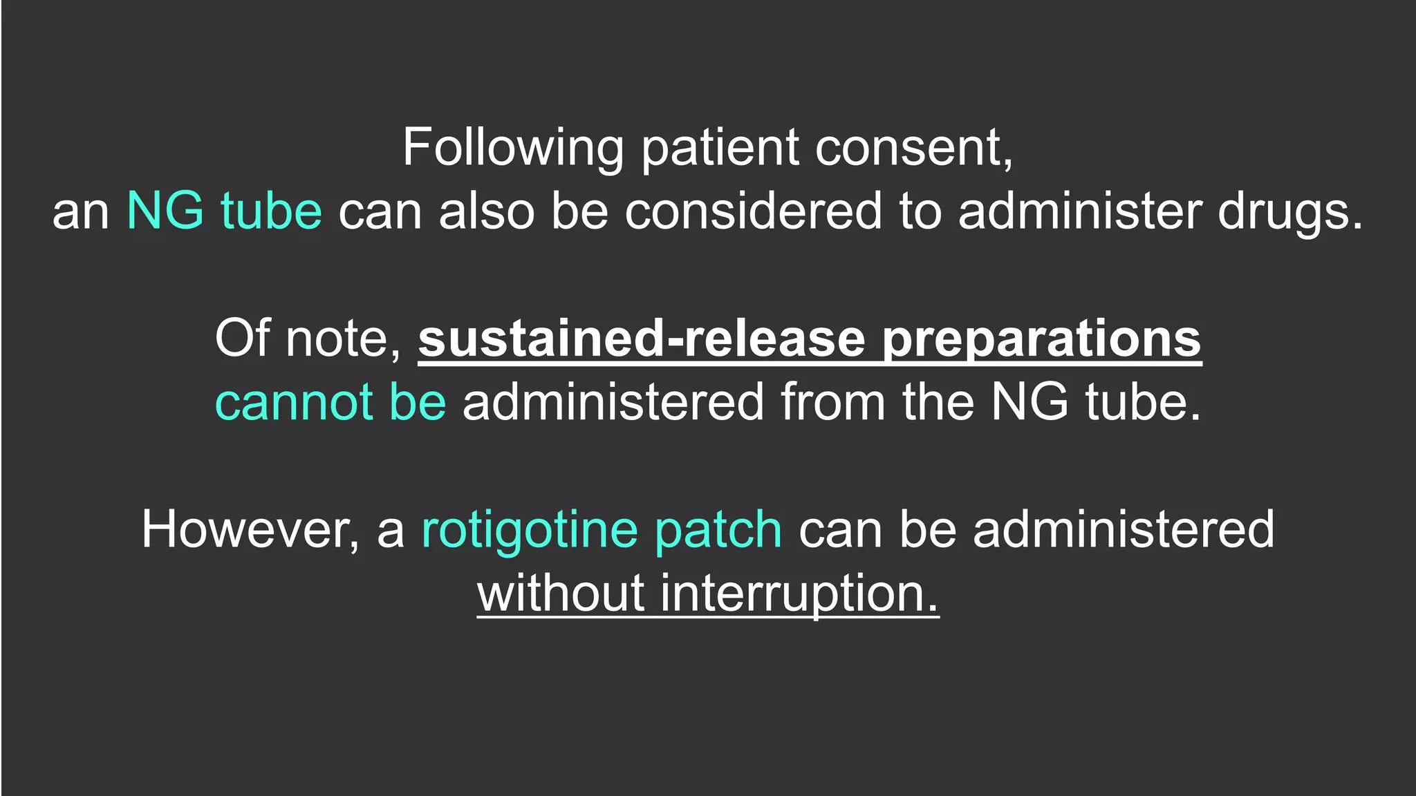 How to switch oral antiparkinsonian drugs to intravenous drugs in Parkinson disease. | PPT