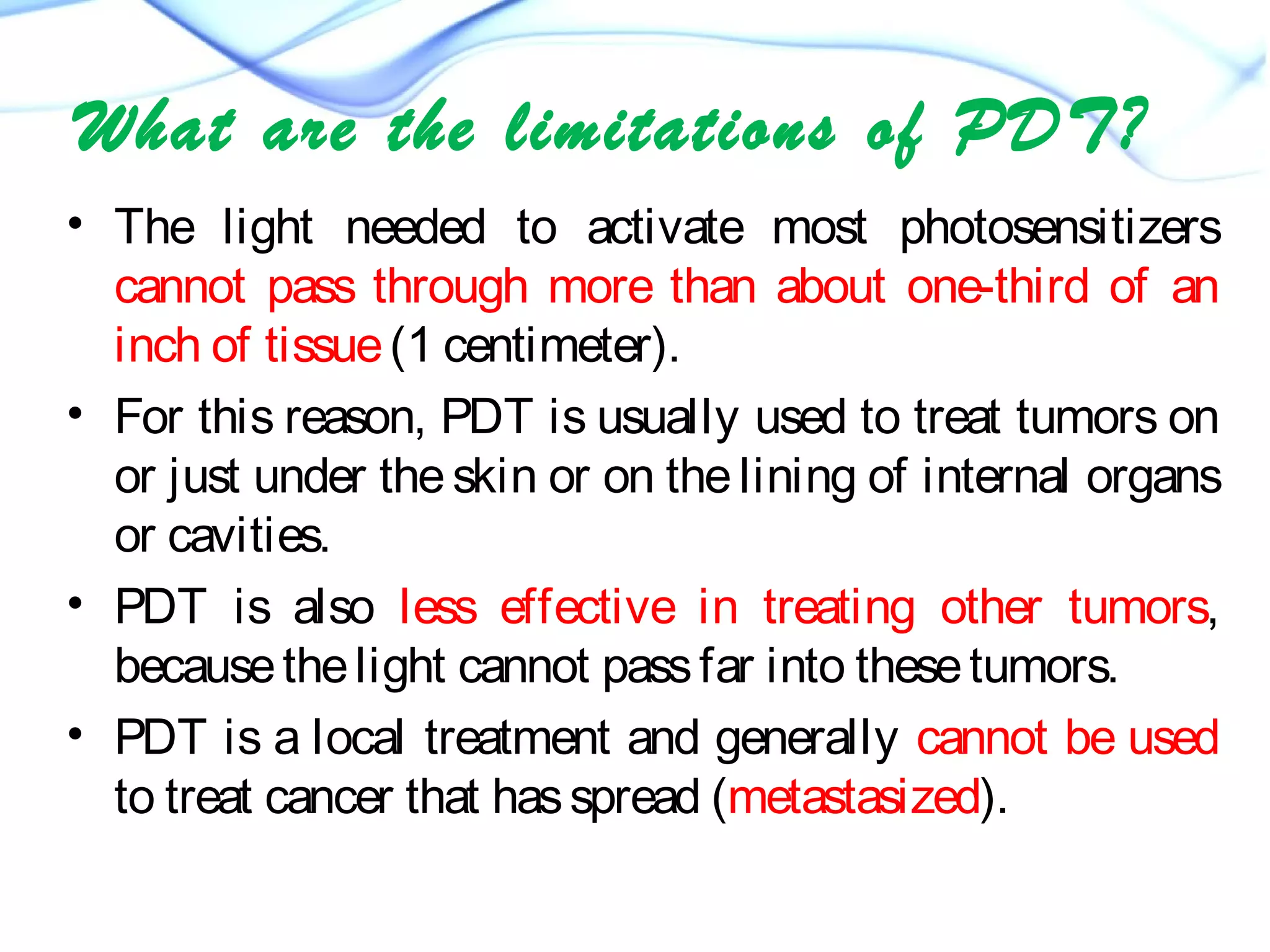 Photodynamic Therapy (PDT) | PPT