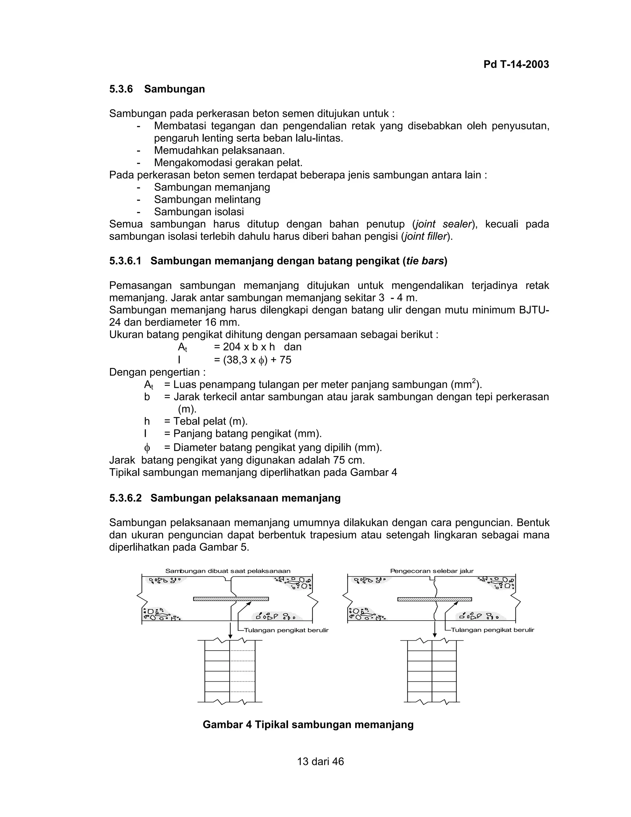 Pd T 14 2003 Perencanaan Perkerasan Jalan Beton Semen Pdf