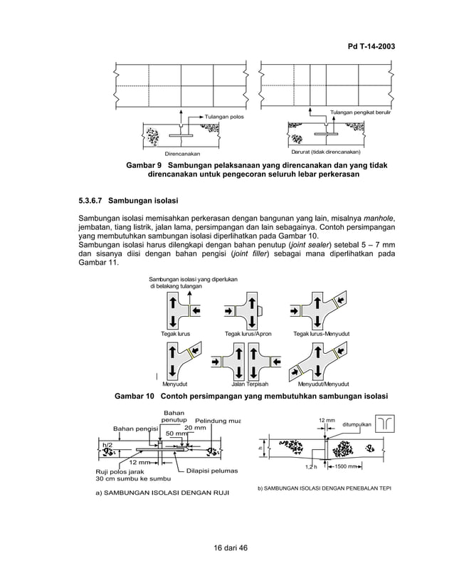 Pd t 14-2003 - perencanaan perkerasan jalan beton semen | PDF