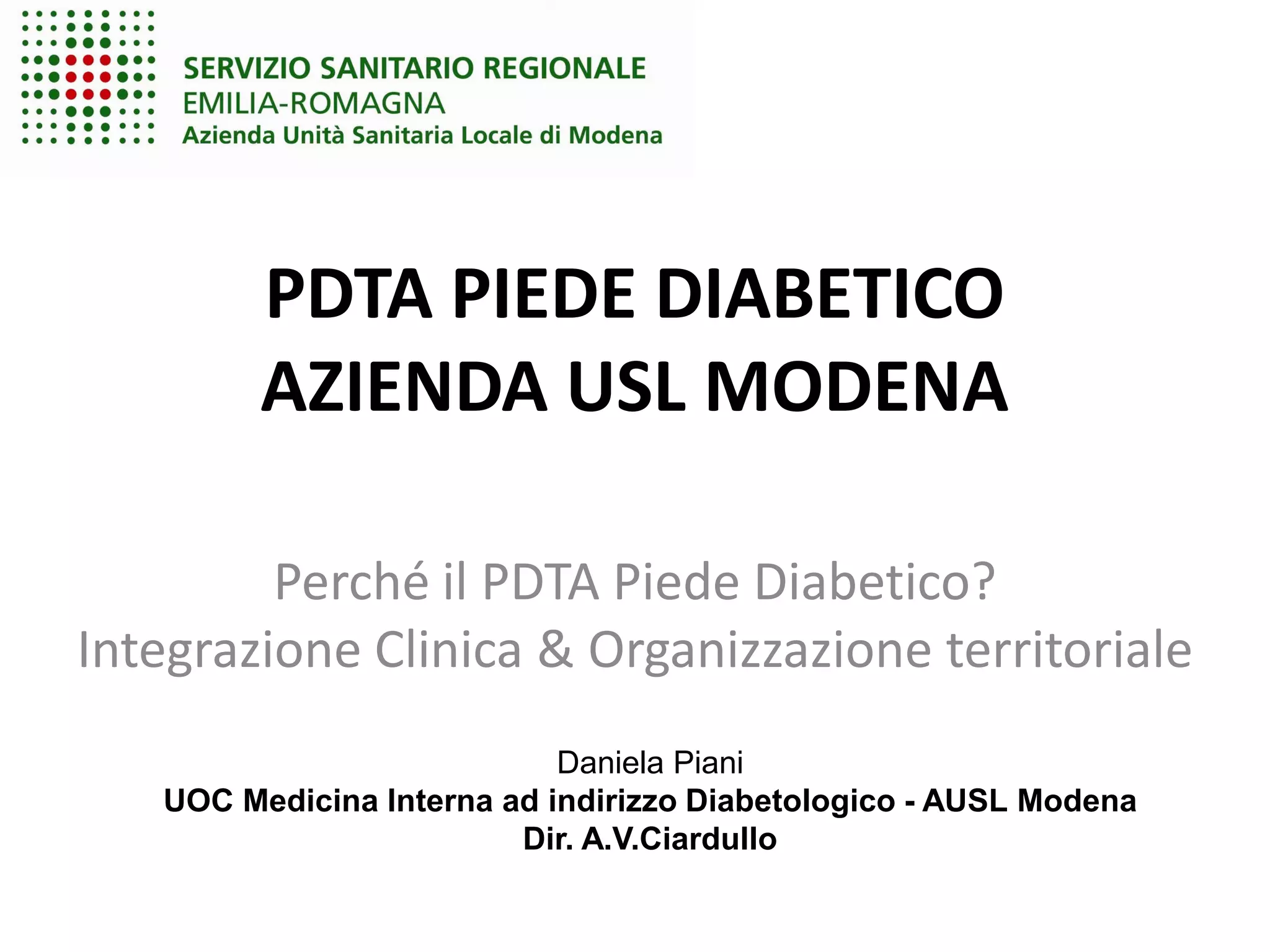 Pdta piede diabetico provincia di Modena | PDF