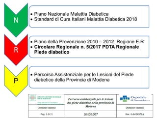 Pdta piede diabetico provincia di Modena | PDF