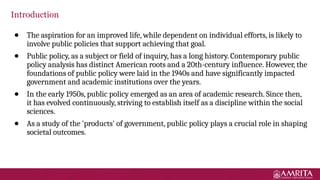 PDT - Introduction to Public Policy & Design Thinking | PPTX