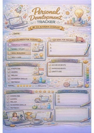Personality Development Tracker - Daily, Weekly, Monthly, Quarterly ...