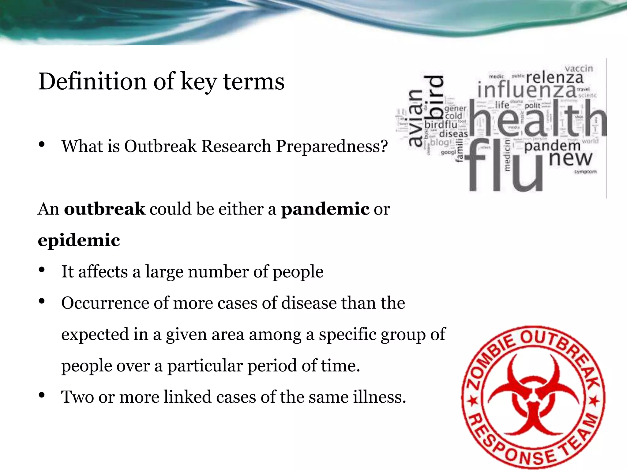 Public health significance of outbreak research preparedness | PPTX