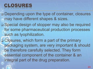 Pharmaceutical packaging | PPTX