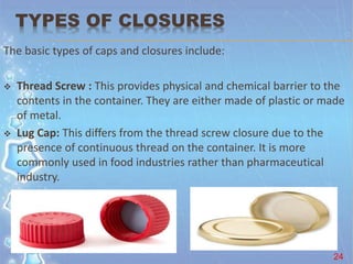 Pharmaceutical packaging | PPTX