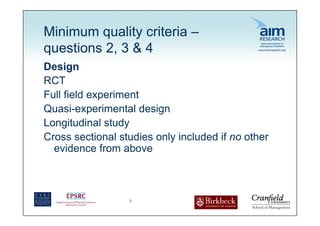 Systematic Reviews and Research Synthesis, Part 2 | PPT