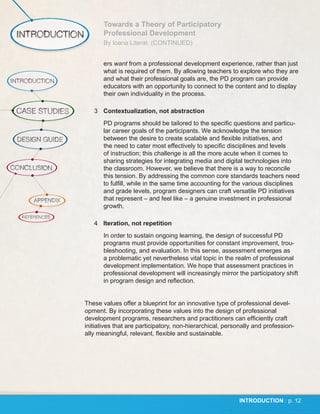 Designing with Teachers: Participatory Models of Professional ...