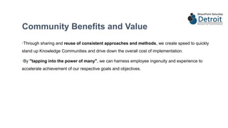 Knowledge sharing through communities sps detroit | PPTX