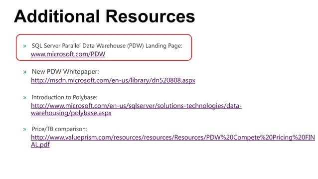 PDW value proposition | PPT