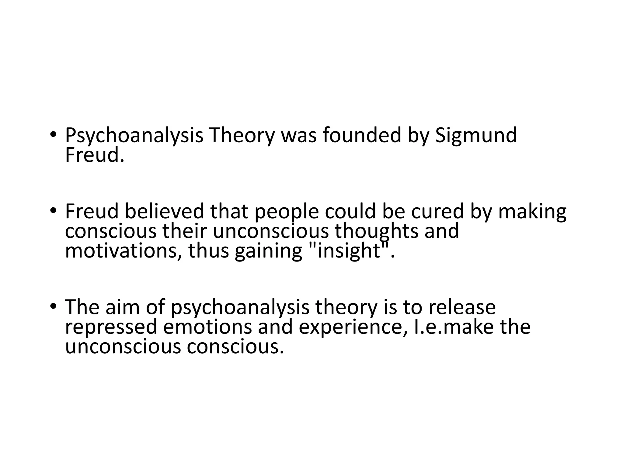 Psychoanalytic theory | PPTX
