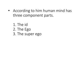 Psychoanalytic theory | PPTX