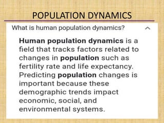 Population Dynamics | PPTX