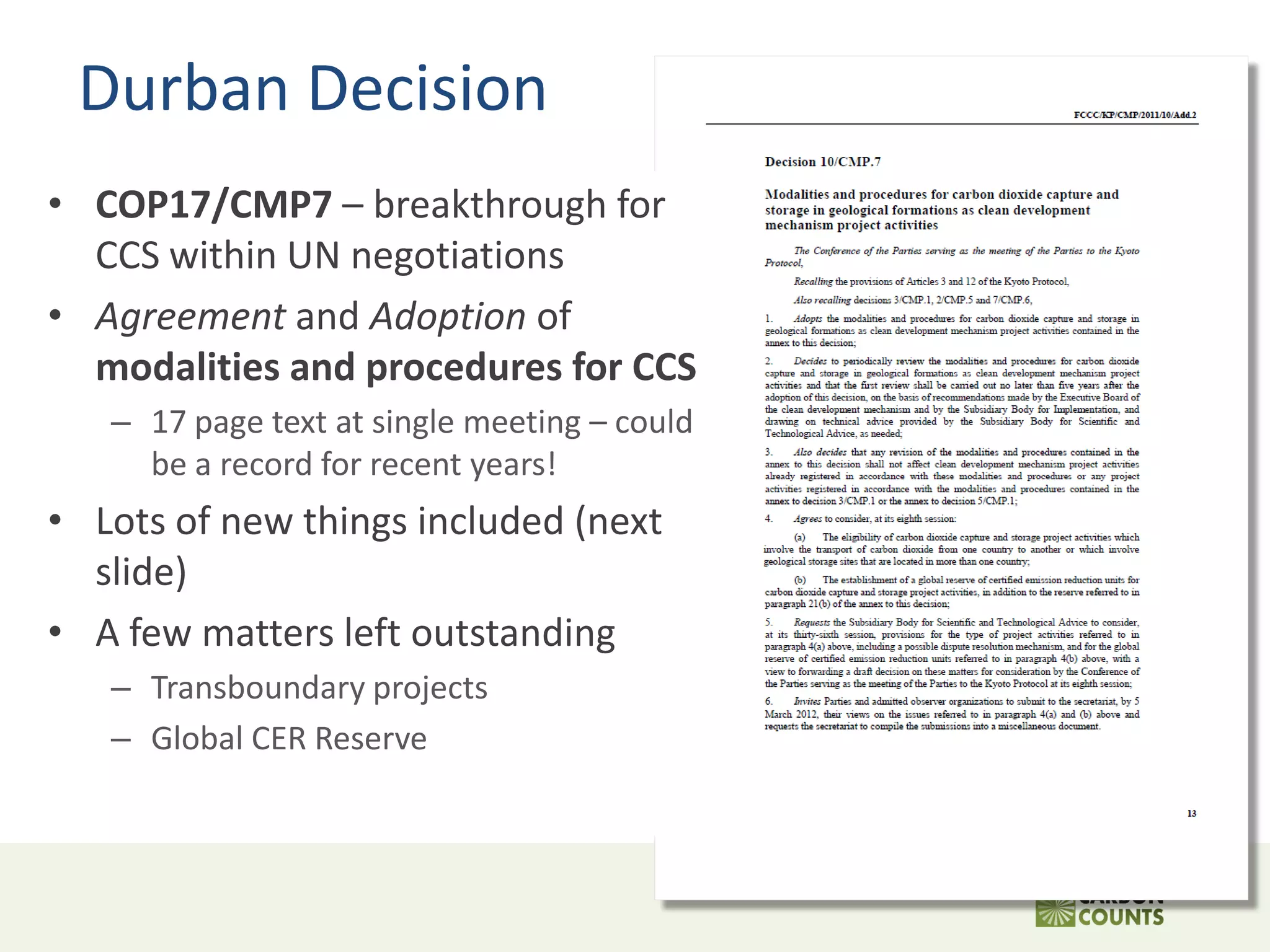 CCS in the clean development mechanism (CDM) | PDF