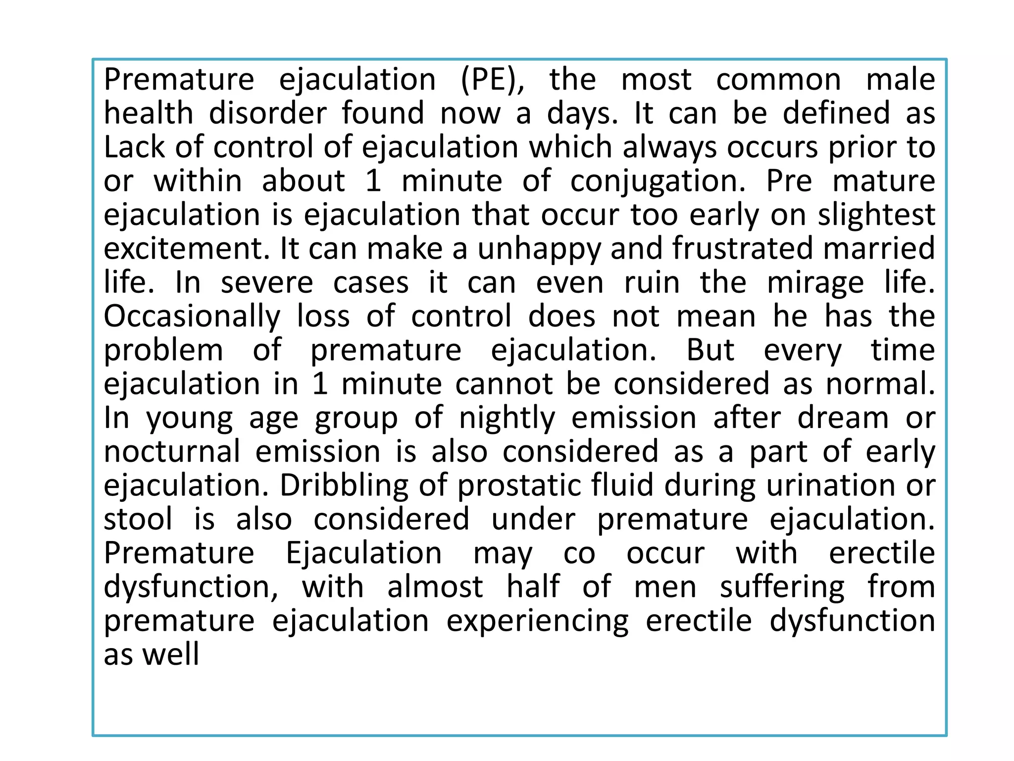 Homeopathic treatment for Premature Ejaculation | PPTX