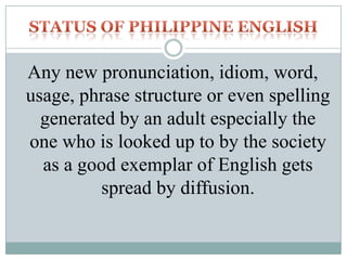 status of Philippine English | PPTX