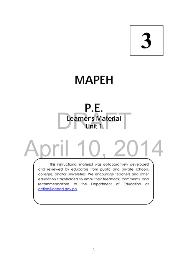 PE Grade 3 | PDF