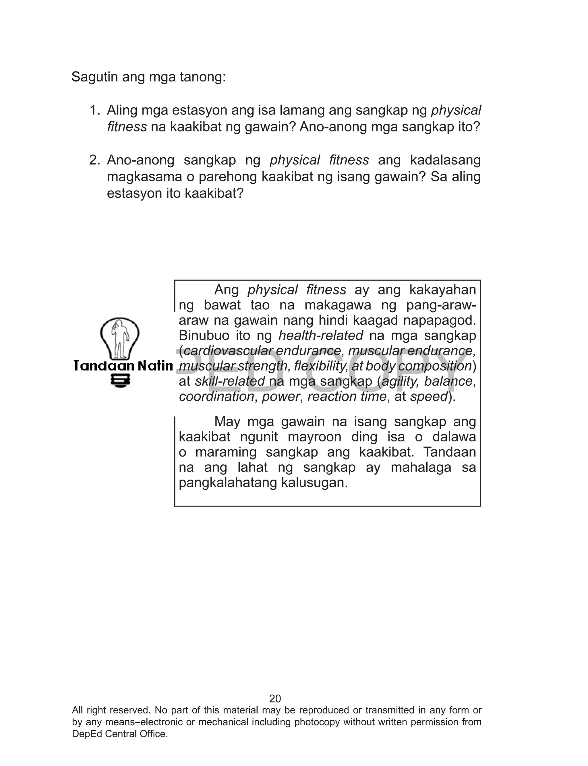 K TO 12 GRADE 4 LEARNER’S MATERIAL IN PHYSICAL EDUCATION (Q1-Q4) | PDF