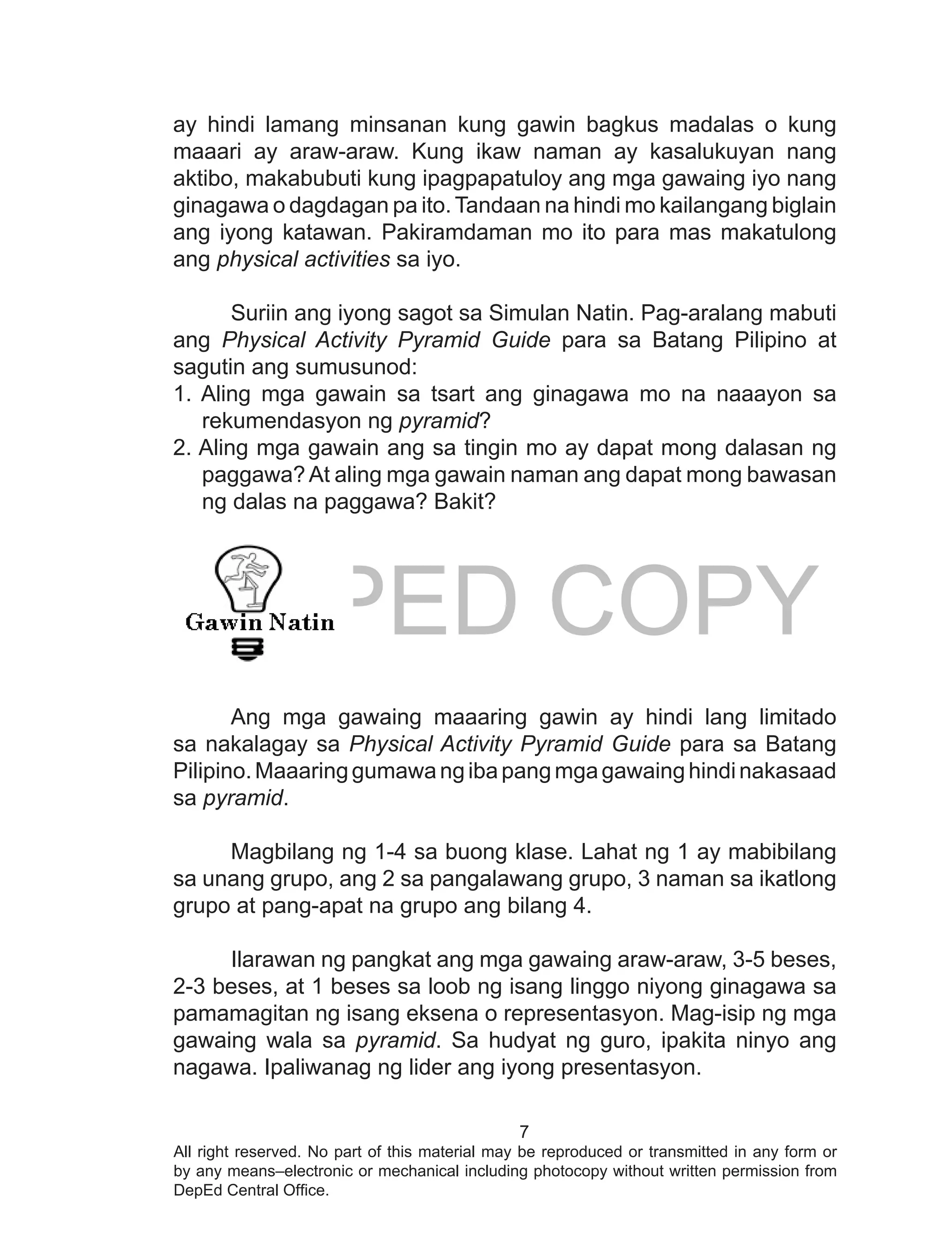 K TO 12 GRADE 4 LEARNER’S MATERIAL IN PHYSICAL EDUCATION (Q1-Q4) | PDF