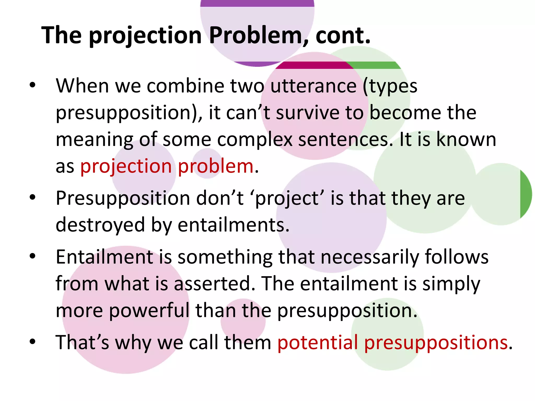 Presupposition And Entailment | PPTX