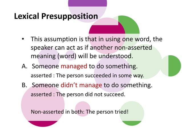 Presupposition And Entailment | PPTX | Science