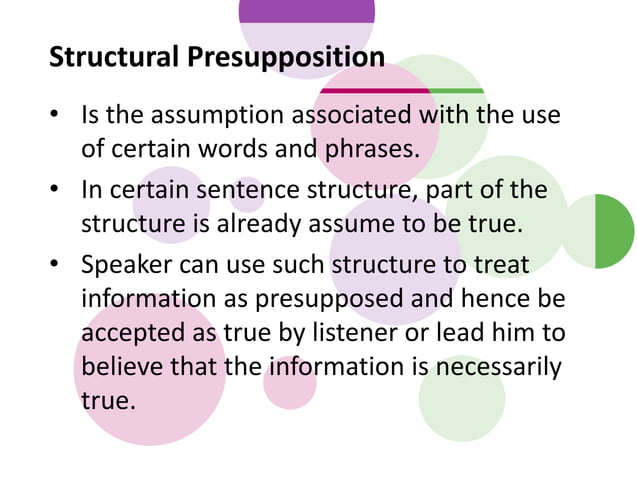 Presupposition And Entailment | PPTX | Science
