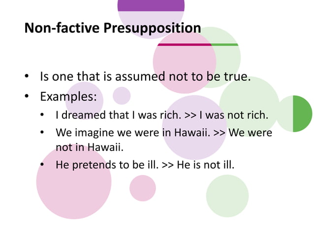 Presupposition And Entailment | PPTX | Science
