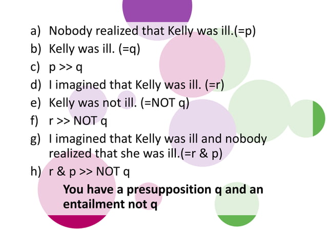 Presupposition And Entailment | PPTX | Science