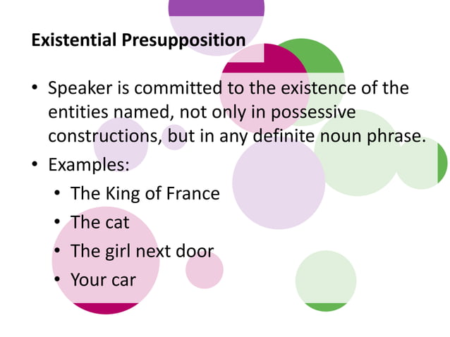 Presupposition And Entailment | PPTX | Science