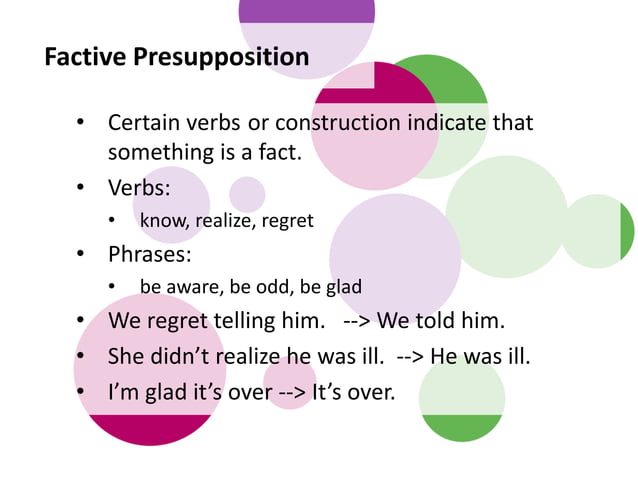 Presupposition And Entailment | PPTX | Science