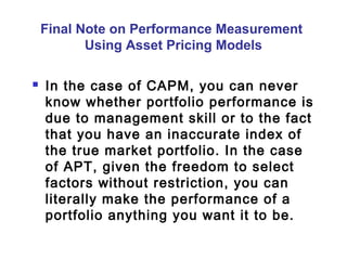 Performance Evaluation of Portfolios | PPT