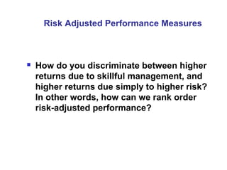 Performance Evaluation of Portfolios | PPT