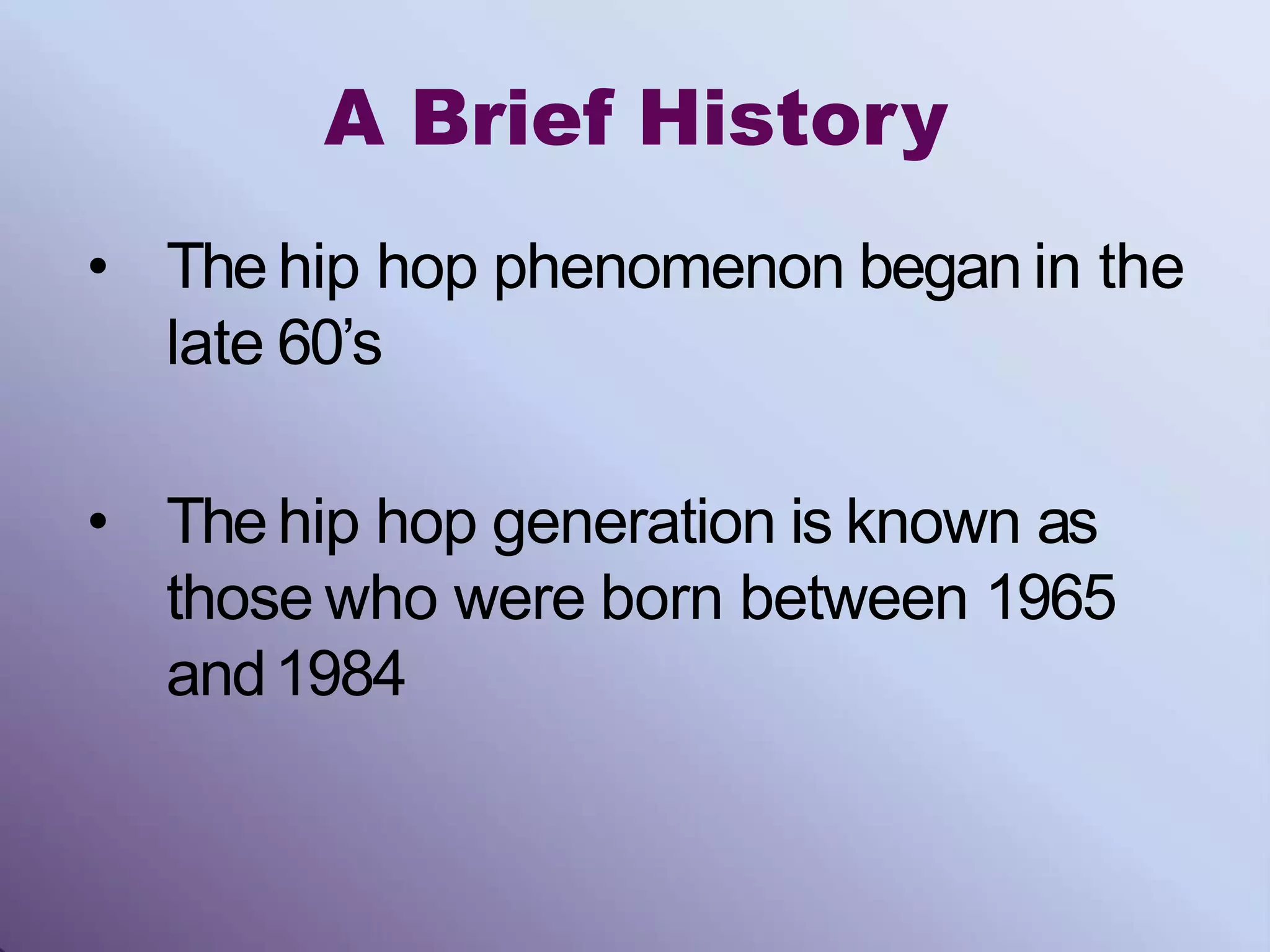 Hip Hop PowerPoint Presentation | PPTX
