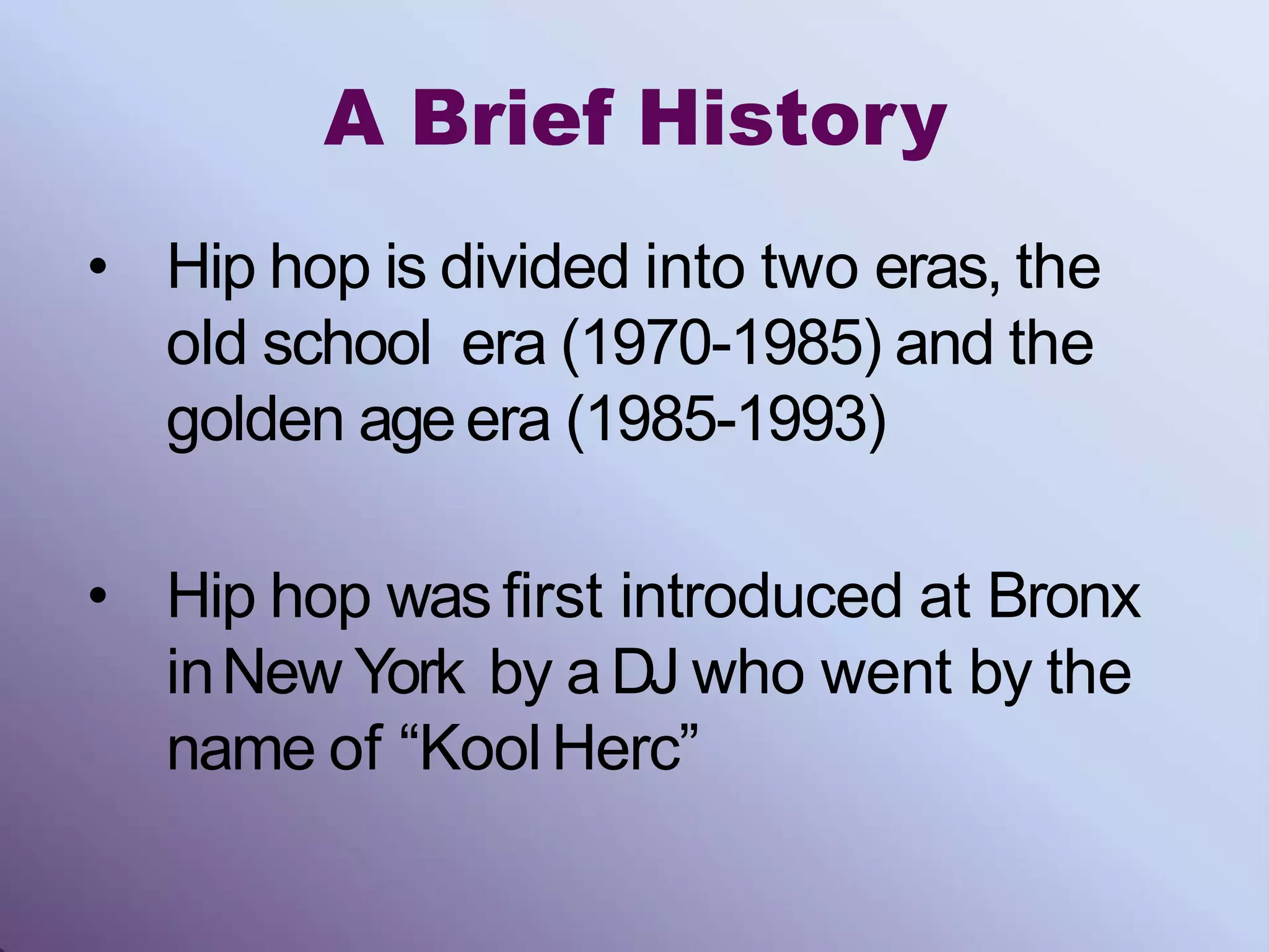 Hip Hop PowerPoint Presentation | PPTX