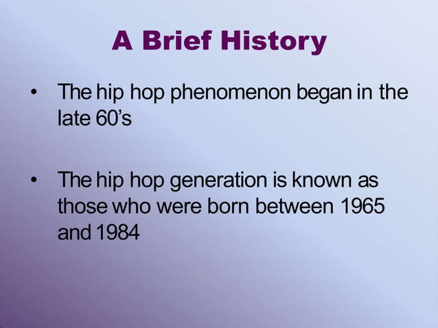 Hip Hop PowerPoint Presentation | PPTX | Hip Hop Music | Music