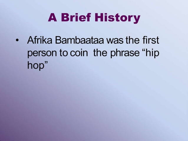 Hip Hop PowerPoint Presentation | PPTX | Hip Hop Music | Music