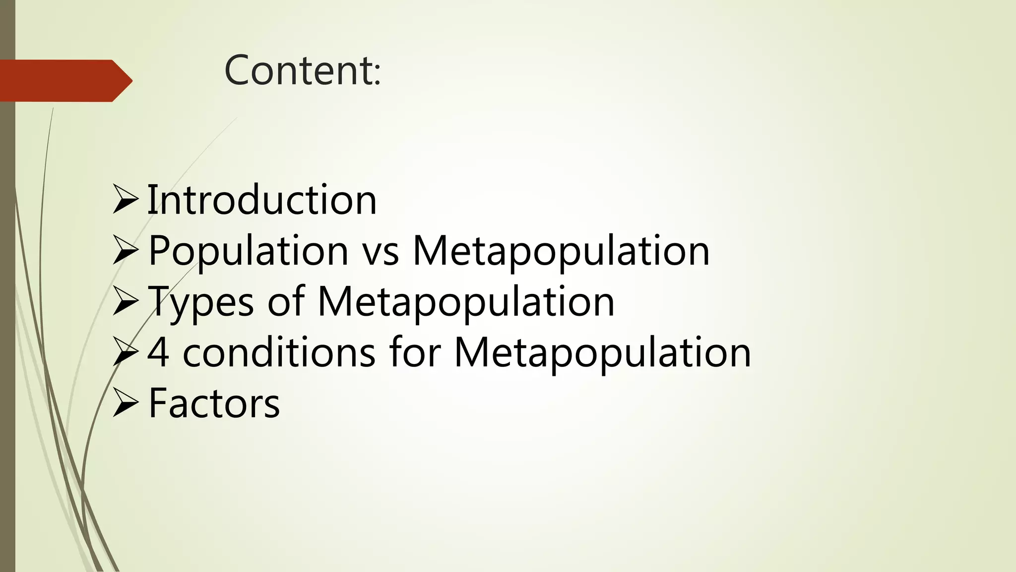 Metapopulation | PPTX
