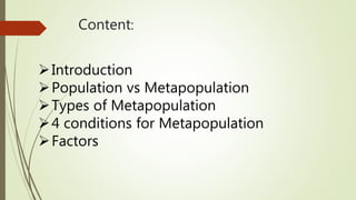 Metapopulation | PPTX