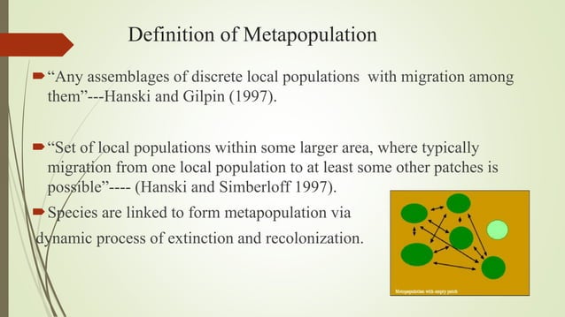 Metapopulation | PPTX | Geography | Science