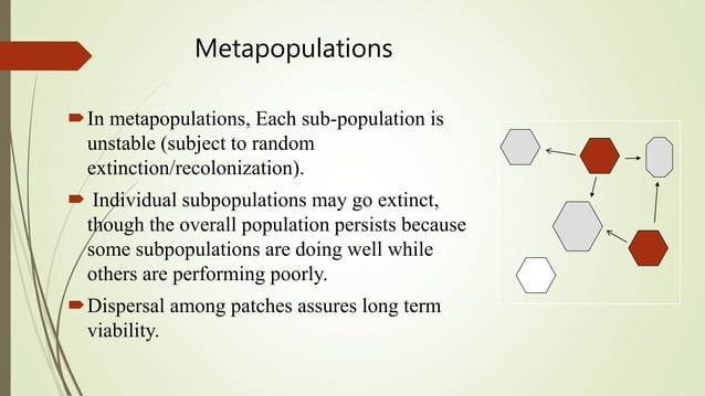 Metapopulation | PPTX | Geography | Science