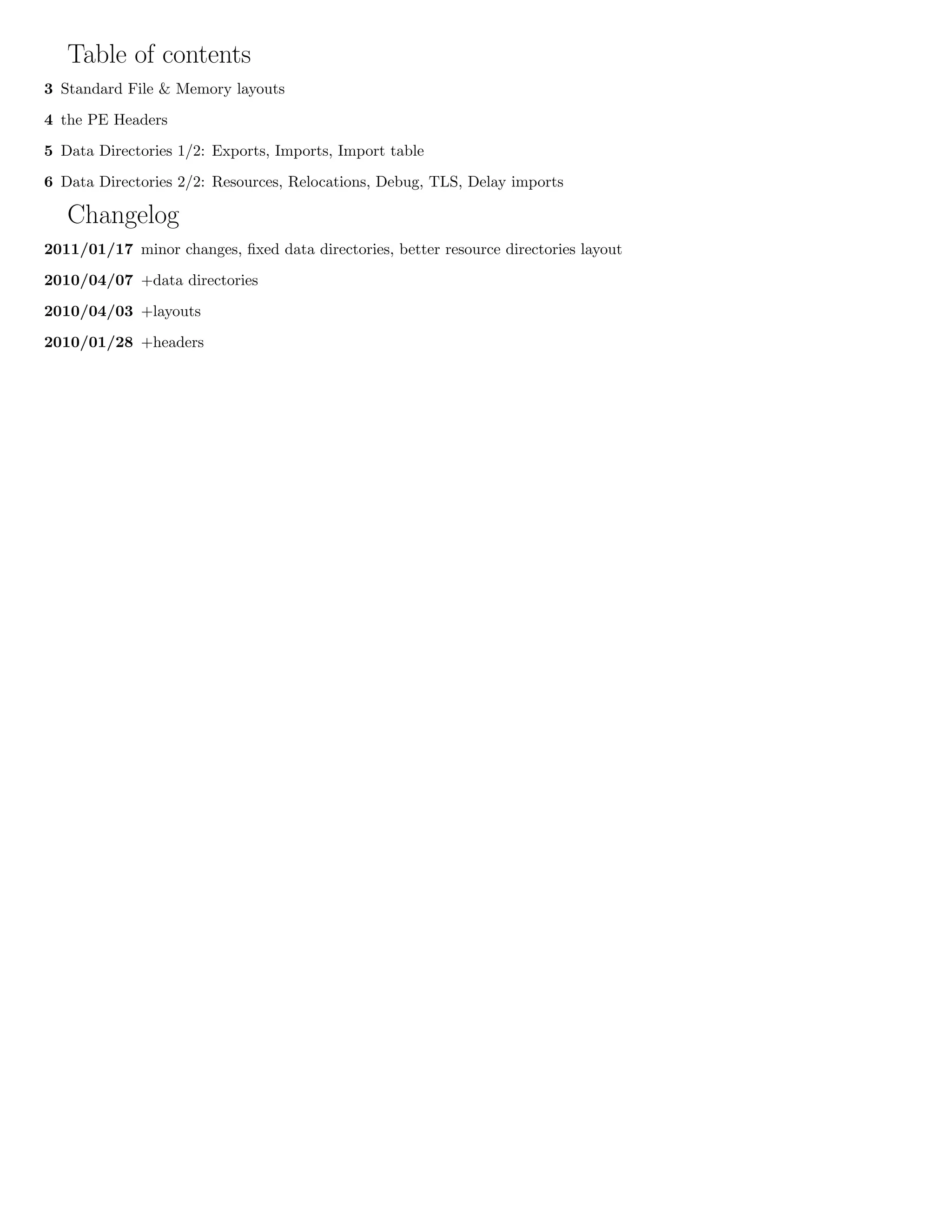 the PE format 2011/01/17 | PDF