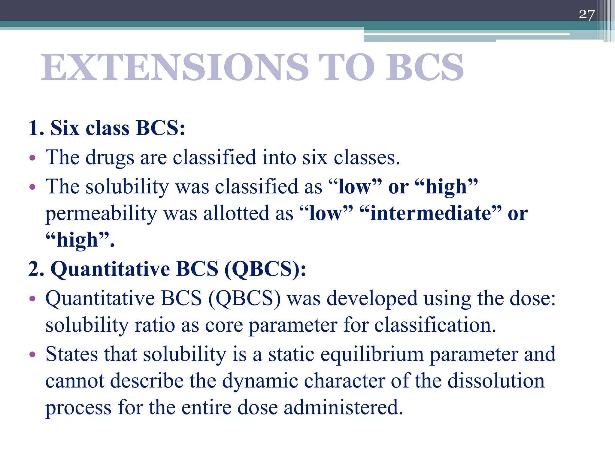 Biopharmaceutical Classification System | PPTX